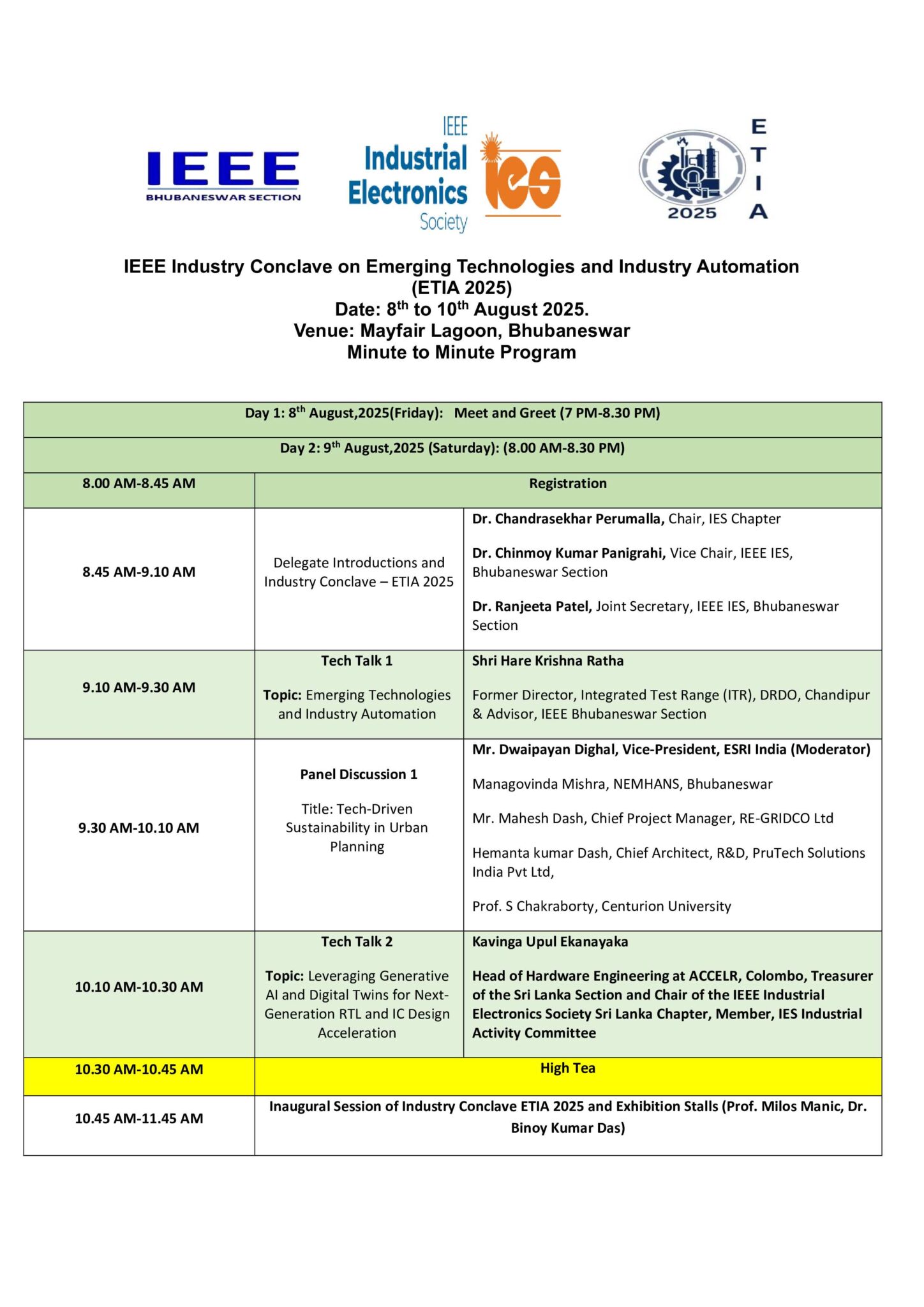 IEEE IES Industry Conclave 2025 on Emerging Technologies and Industry ...